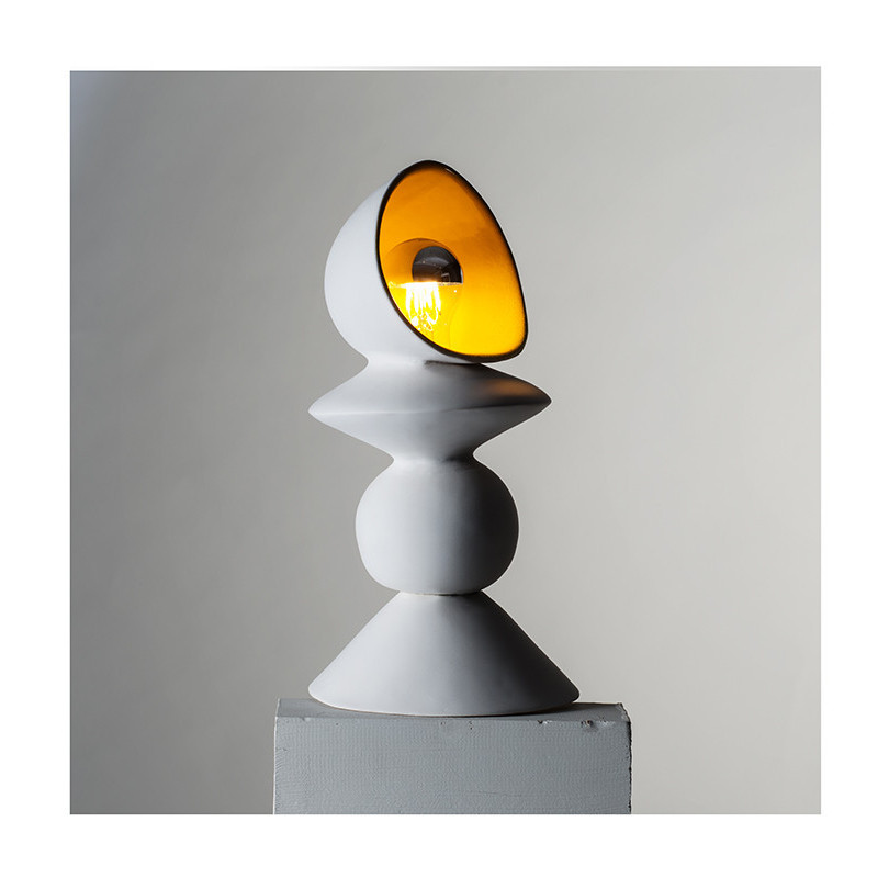 handmade sculpture ceramic table lamp. Handmade Design from Barcelona