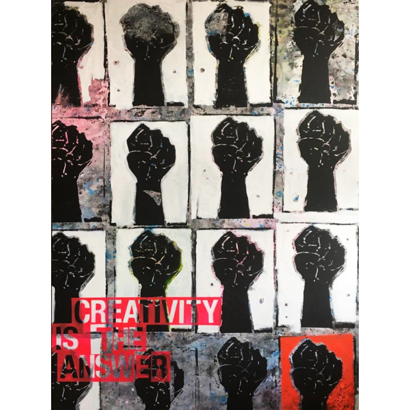 CREATIVITY IS THE ANSWER painting