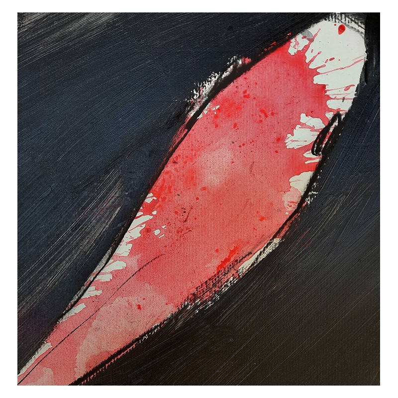 Drawing on cardboard. Fish painting. Unique piece by The Catman