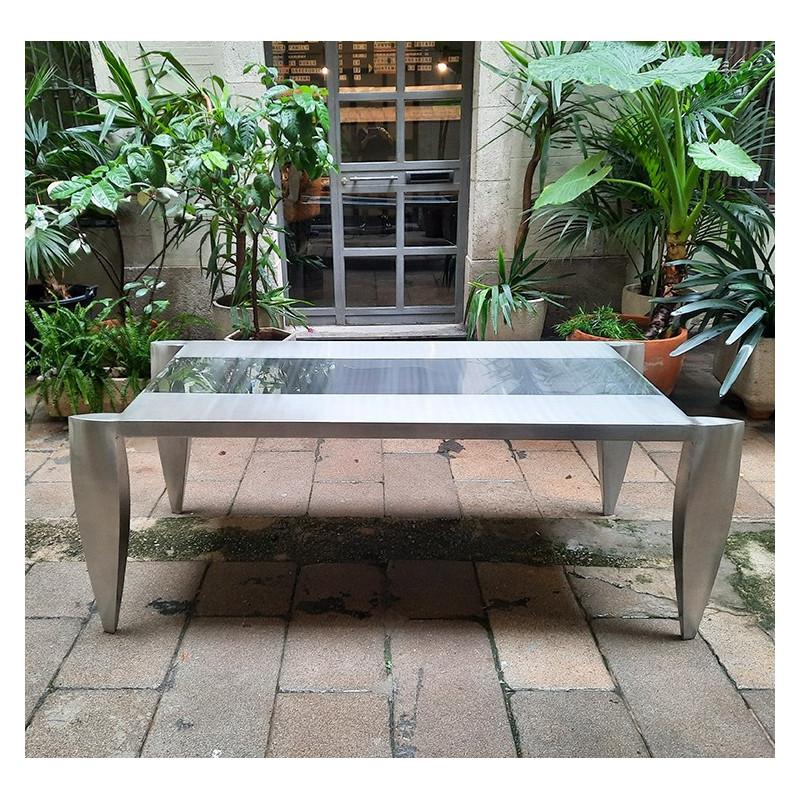 Contemporary design stainless steel high table for indoor or outdoor