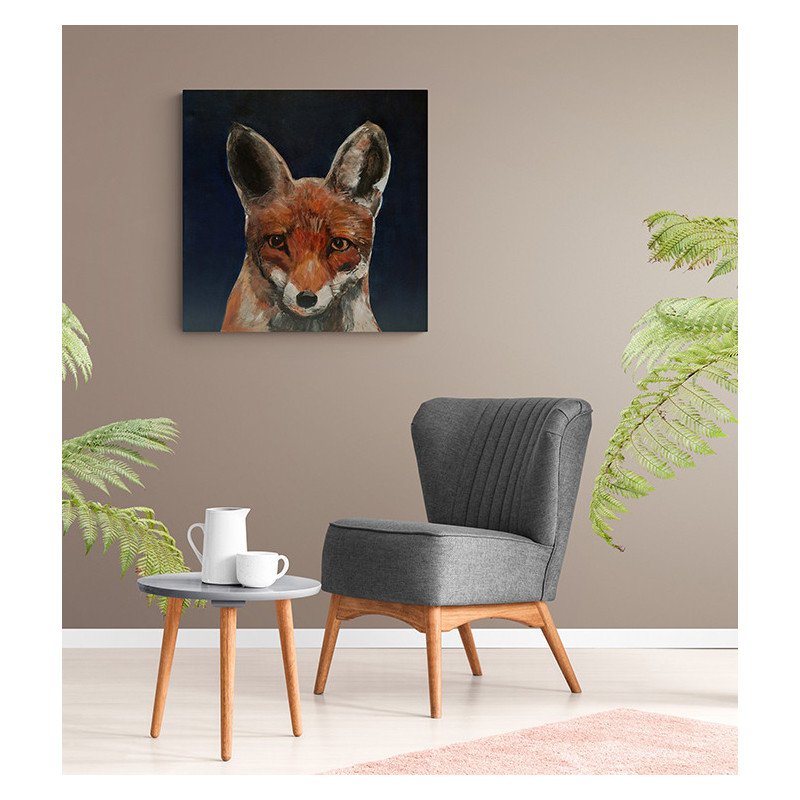Zorro portrait painting by M. Koot, contemporary artist. Animal painting