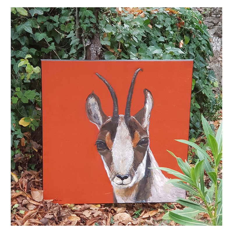 Gems portrait painting by M. Koot, contemporary artist. Animal painting