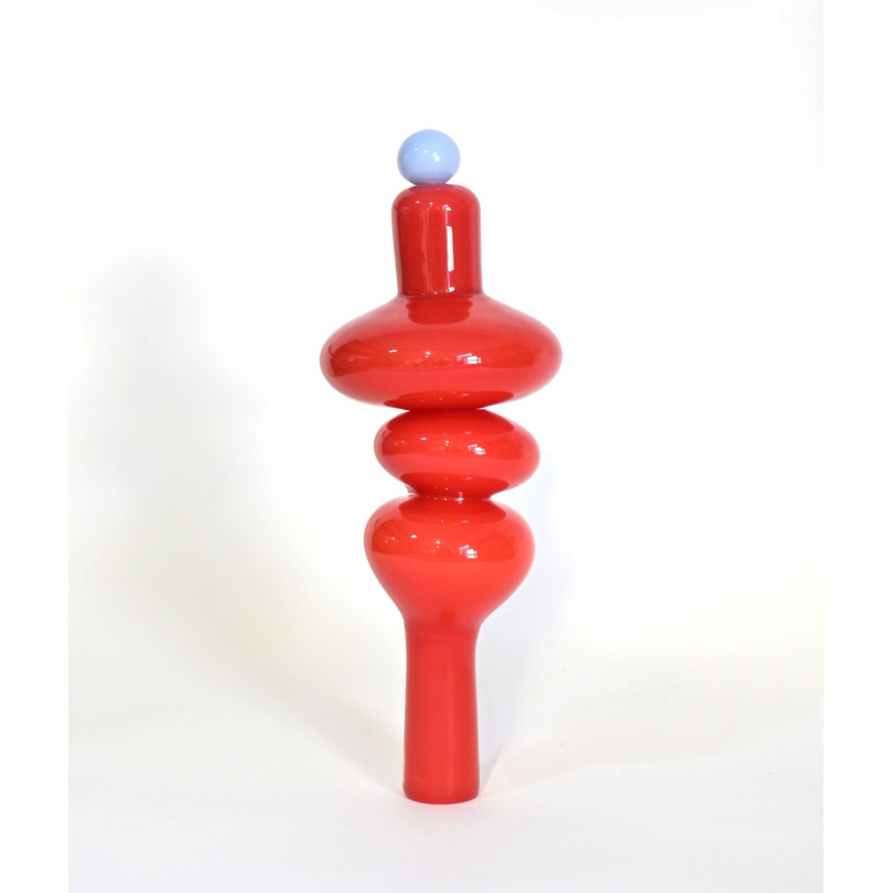 The Red Big Dancer, unique art glass piece